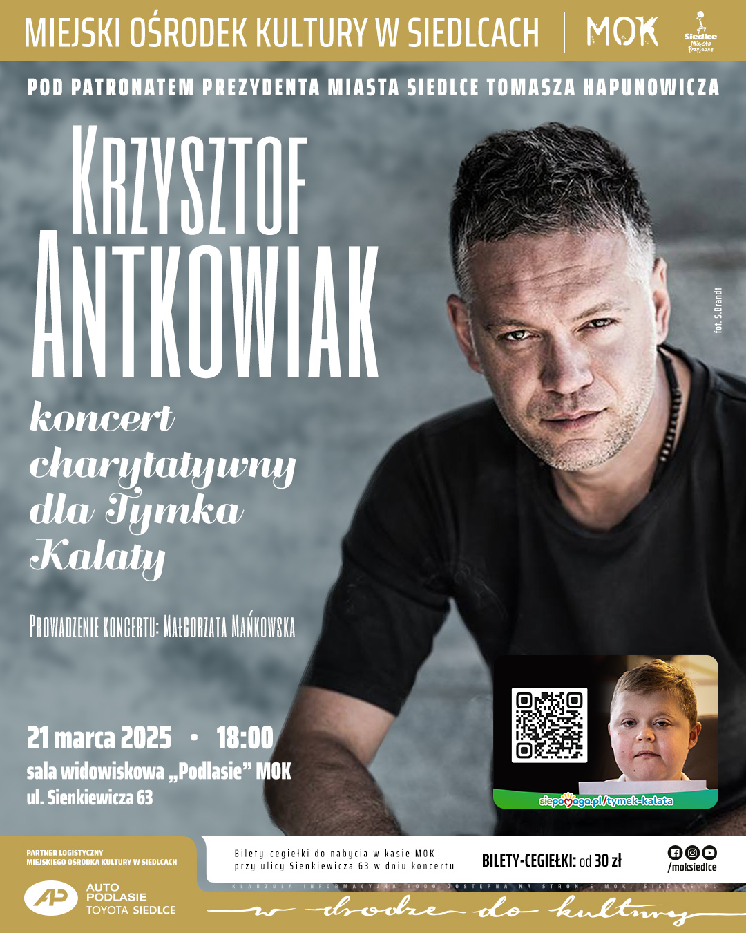 Krzysztof Antkowiak. Koncert charytatywny dla Tymka Kalaty | Oficjalny ...