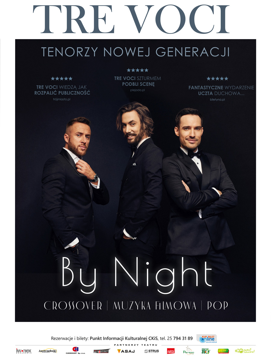 Koncert TRE VOCI - „By night” | Oficjalny portal miasta Siedlce